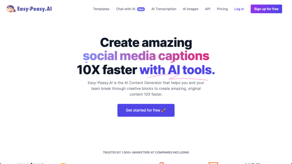 Easy-peasy.ai – Best all-round content creator - AI-Info.org - AI Info